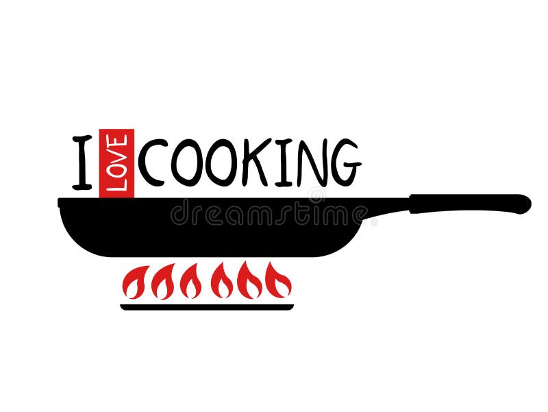 I love cooking symbol stock vector. Illustration of logo - 119635592