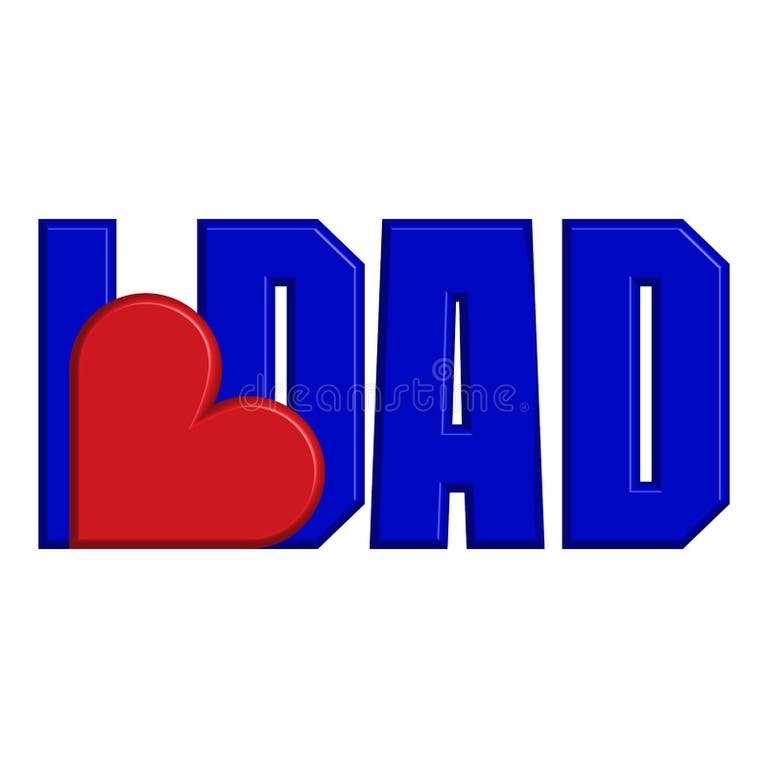 I love dad text stock vector. Illustration of love, resources - 258756522