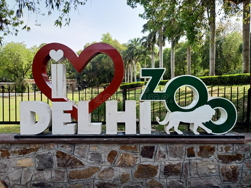 I Love Delhi Zoo Symbol Board Stock Image - Image of playground, love ...