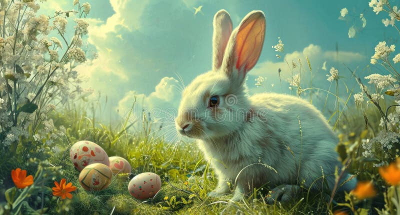 I Love Easter Bunny Easter Rabbit Stock Illustration - Illustration of ...
