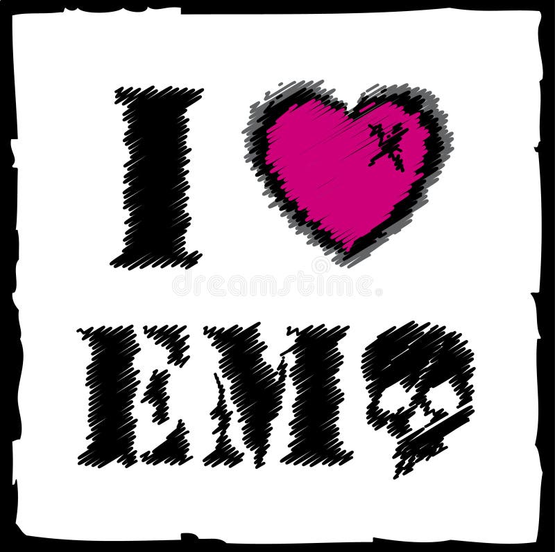 I love Emo stock vector. Illustration of abandoned, life - 6170330