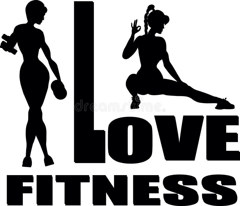 I Love Fitness Girls Go In For Fitness Lead A Healthy Lifestyle