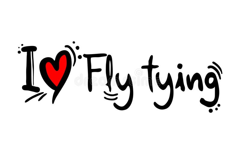 I love Fly tying message stock vector. Illustration of drawing - 284094695