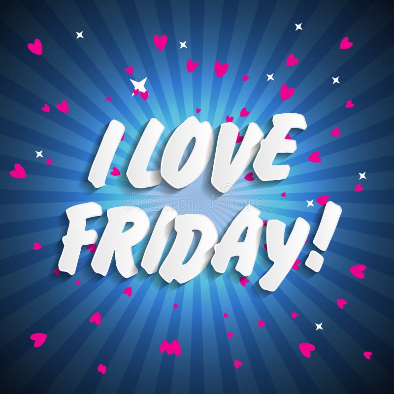 I Love Friday Background Vector Illustration Stock Vector ...