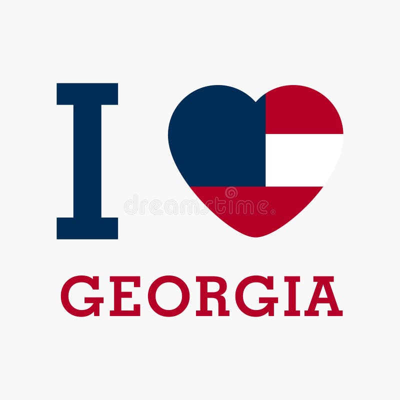 Georgia Heart With Flag Inside. Grunge Vector Graphic Symbols Stock ...