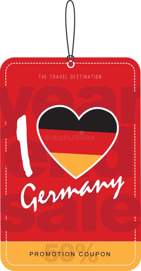 I love germany tag stock vector. Illustration of souvenir - 182812170