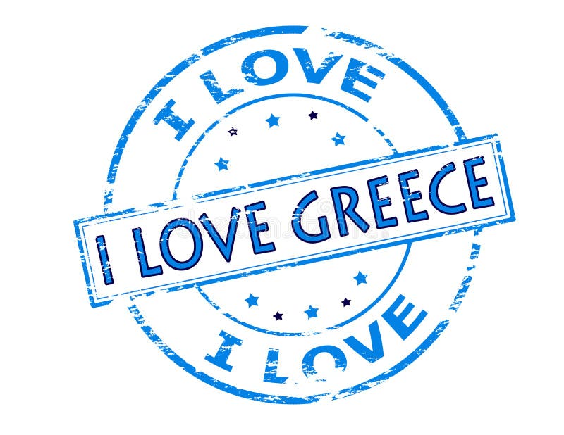 I love Greece stock vector. Illustration of concept, love - 82296269