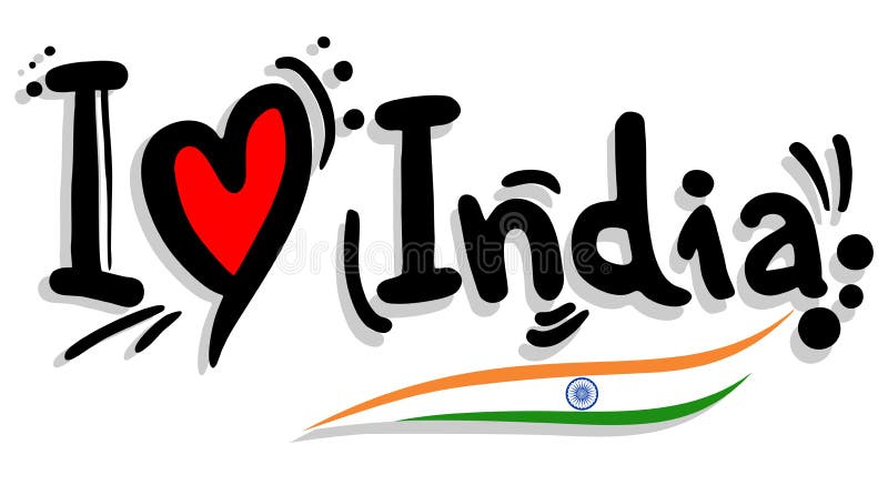 I love India stock vector. Illustration of patriotism - 30756312