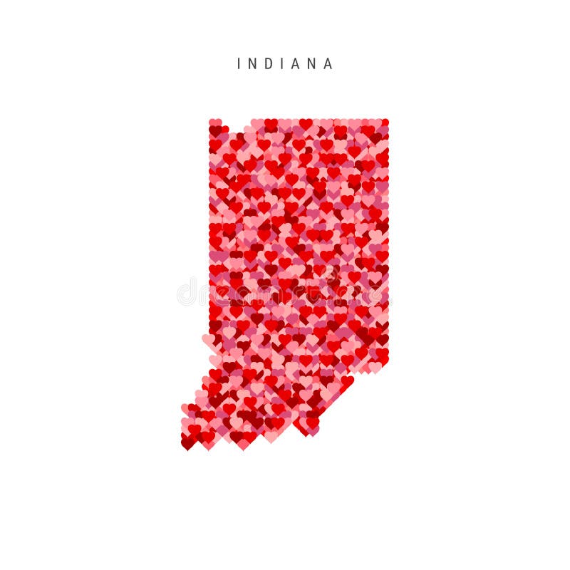 I Love Indiana. Modern Dry Brush Lettering. Retro Typography Print ...