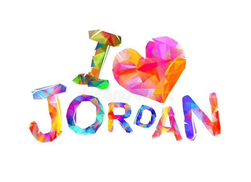 I Love Jordan, Jordan Flag Heart Vector Illustration Stock Vector ...