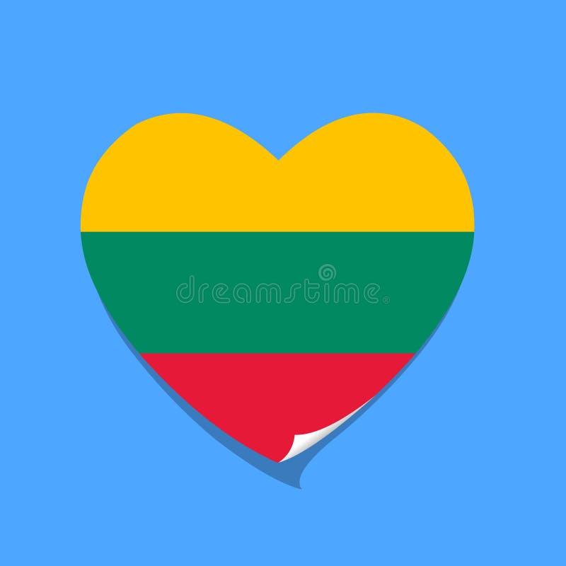 Lithuania Heart Flag Stock Illustrations – 340 Lithuania Heart Flag ...