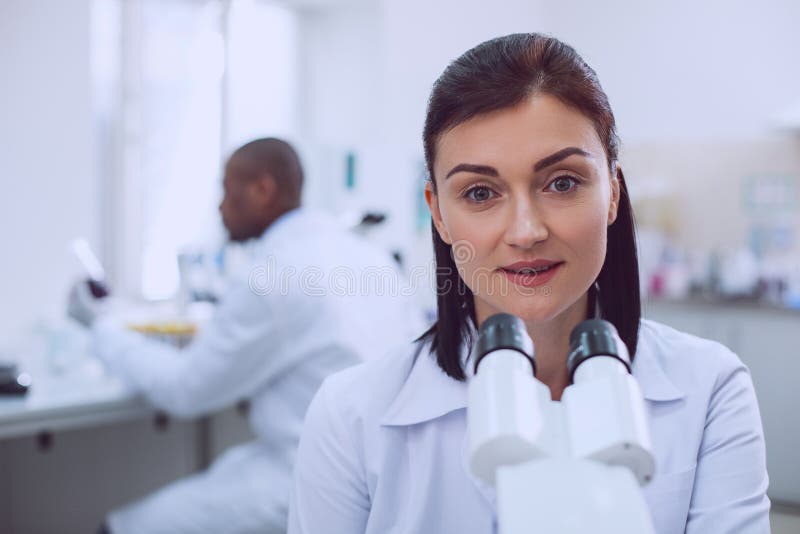 Alert Young Bioengineer Working in the Lab Stock Photo - Image of ...