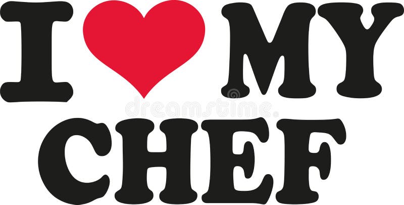 I love my chef stock vector. Illustration of symbol - 107098828