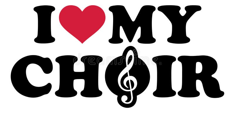 I love my choir slogan stock vector. Illustration of chorus - 171703631