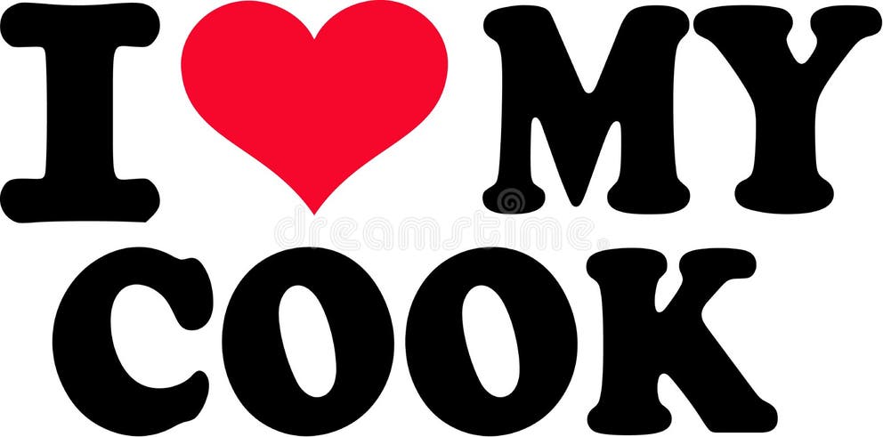I Love my Cook Chef stock vector. Illustration of silhouette - 107099229