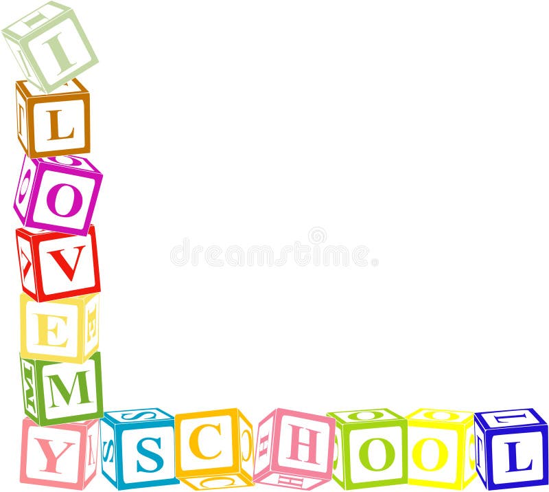 I love my school. stock illustration. Illustration of love - 6190339