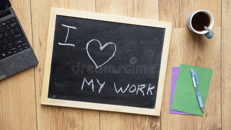 I love my work stock photo. Image of happiness, challenge - 41958446