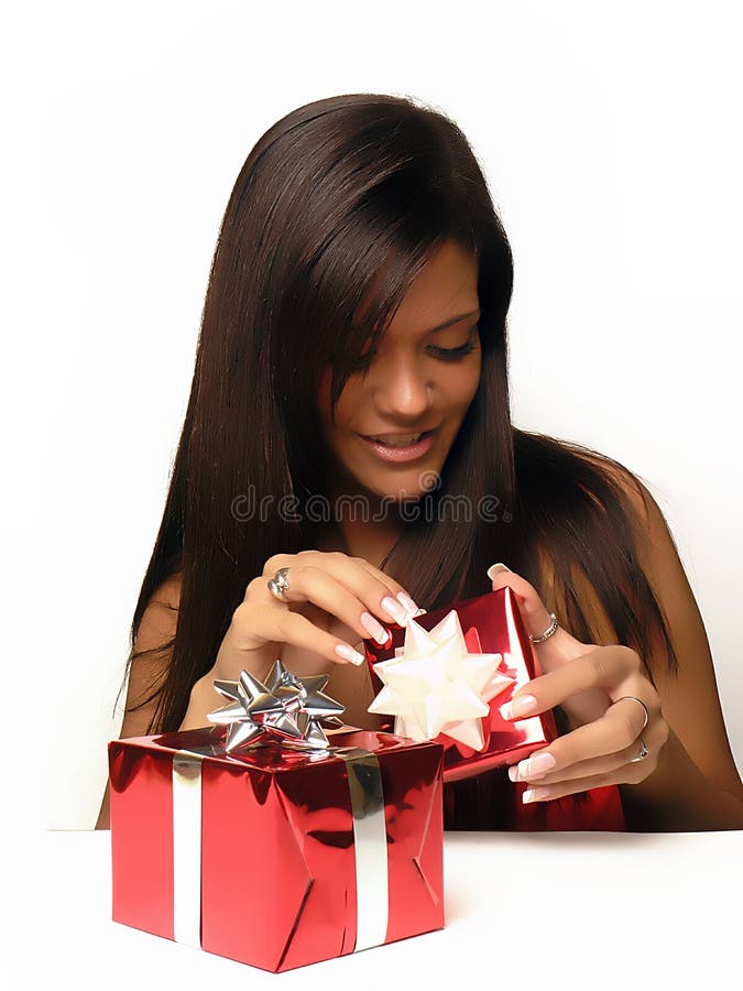 I Love Opening Presents! stock image. Image of anticipating - 1659967