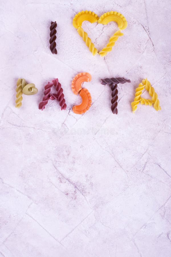I Love Pasta / Spaghetti Isolated on White Stock Image - Image of ...