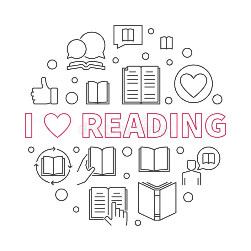 I Love Reading Stock Illustrations – 398 I Love Reading Stock ...