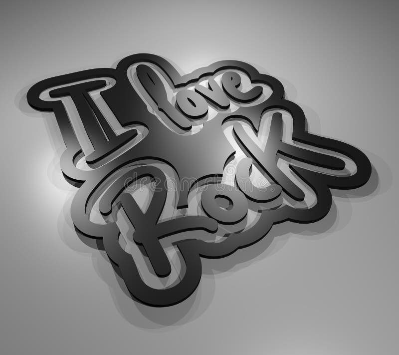 I love rock message stock illustration. Illustration of design - 93198403
