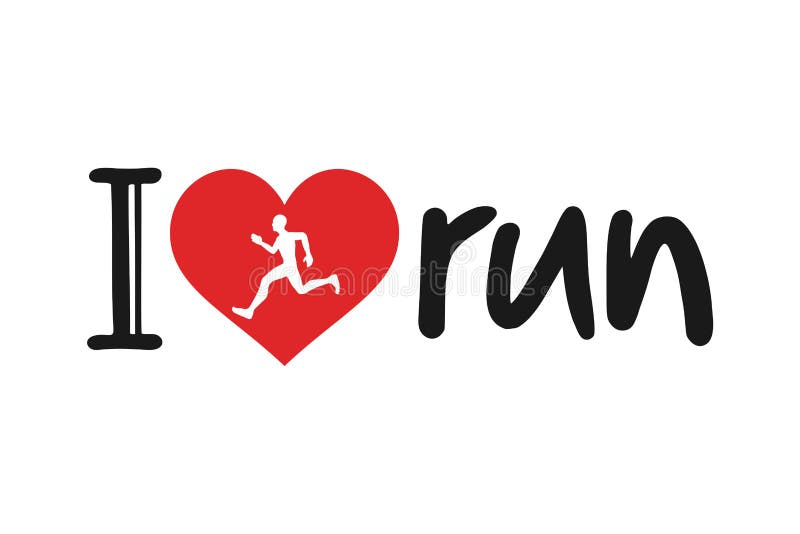 I love run symbol stock vector. Illustration of runner - 164019970