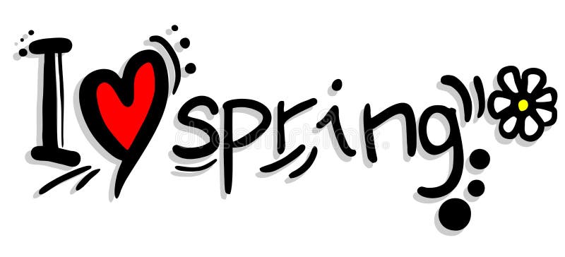 I love spring stock vector. Illustration of pictogram - 257468959