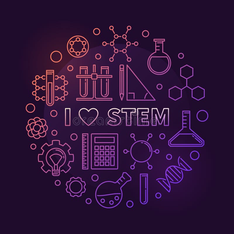 STEM Outline Icons Set. Vector Science Concept Symbols Stock Vector ...