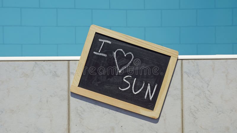 I love the sun stock image. Image of happy, sunny, board - 34470809