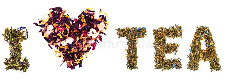 I love tea stock image. Image of isolated, asian, herb - 129546831