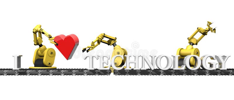 I love technology stock illustration. Illustration of robots - 60529363
