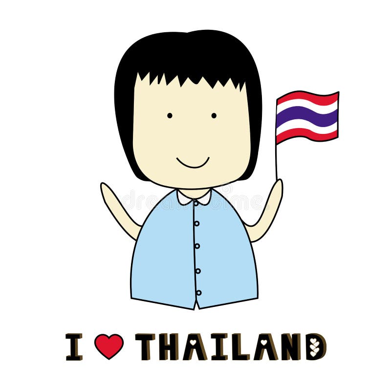 I love Thailand1 stock illustration. Illustration of smiling - 31005497