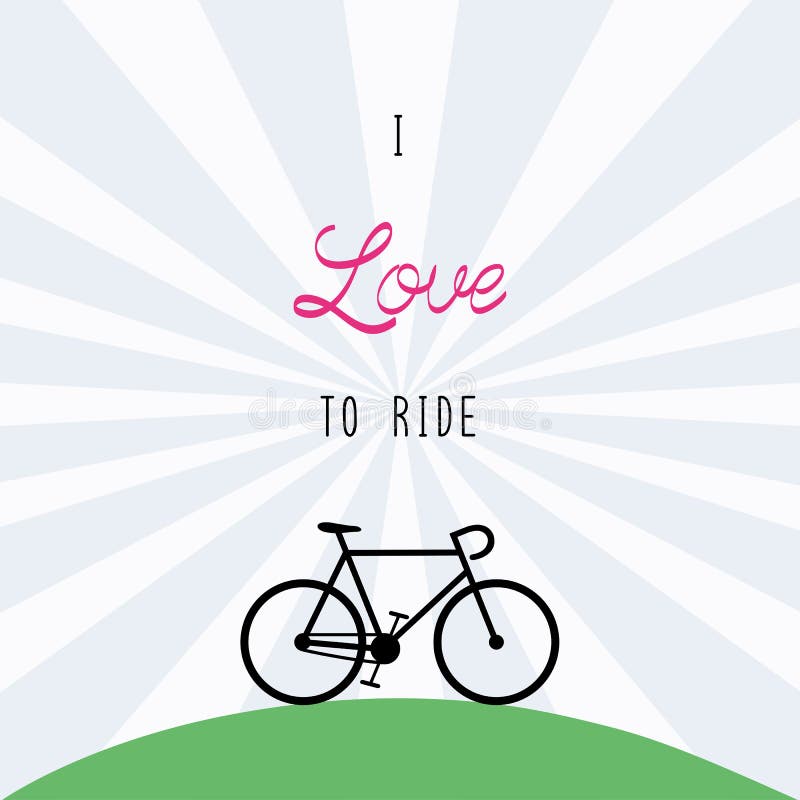 I love to ride3 stock vector. Illustration of exercise - 44566658