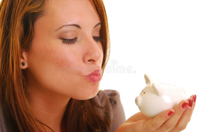 I love to save! stock photo. Image of saving, lady, female - 9970210