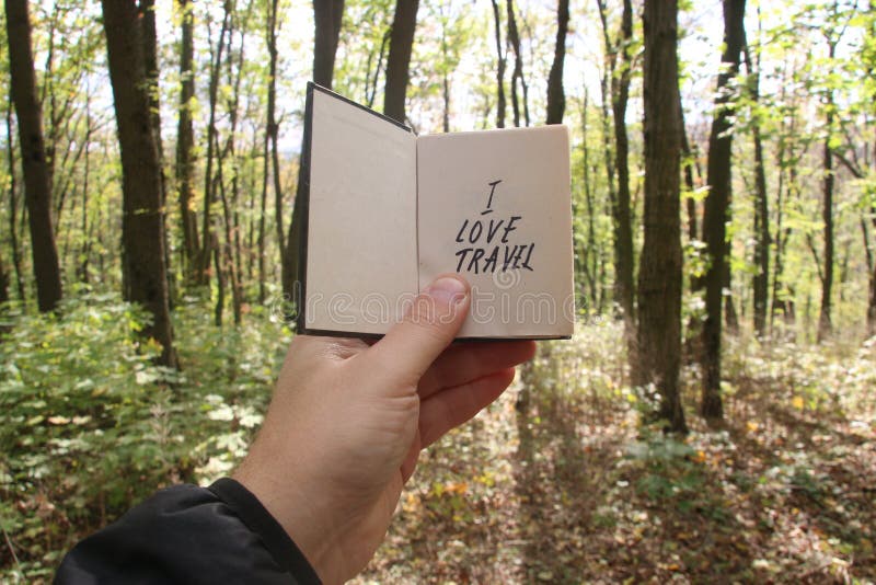 I Love Travel, Book and Text Stock Photo - Image of hand, love: 79524466