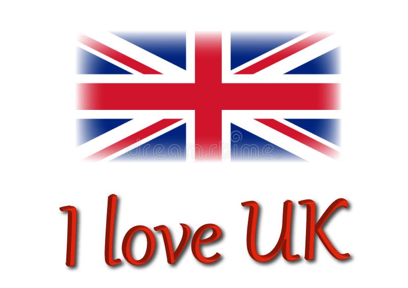 I Love UK Write with Uk Flag Illustration Stock Illustration ...