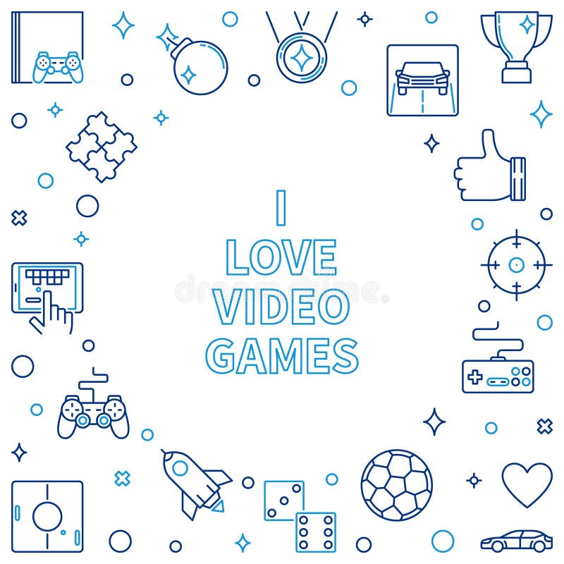Video Games Outline Pattern. Vector Game Seamless Background Stock ...