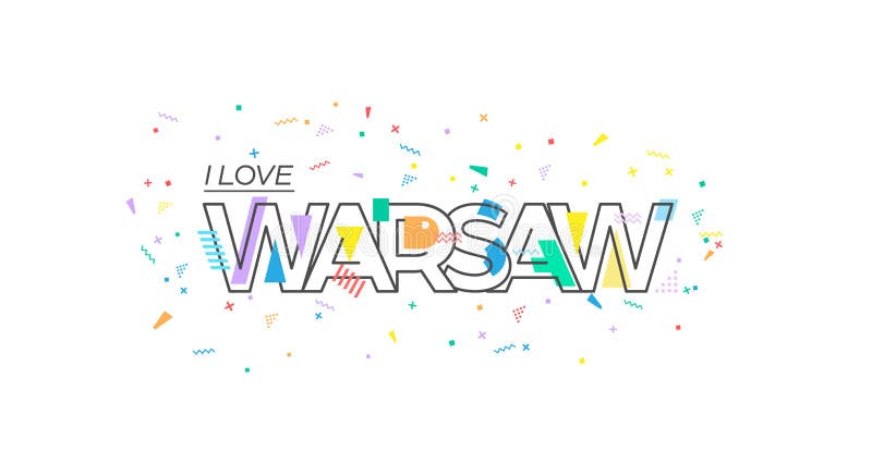 I Love Warsaw. Vector Lettering for Postcards, Posters, Posters and ...