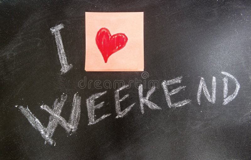 I Love Weekends stock illustration. Illustration of office - 58942271