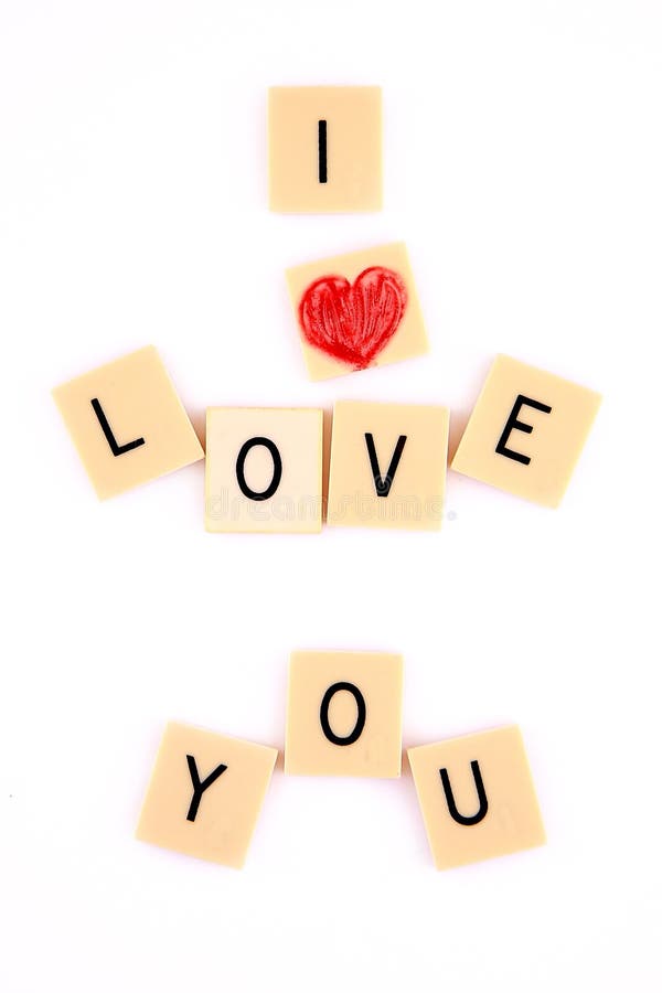 I love you stock photo. Image of scrabble, romantic, blocks - 12439506