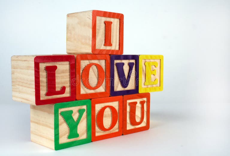 I love you blocks stock photo. Image of letter, orange - 680846