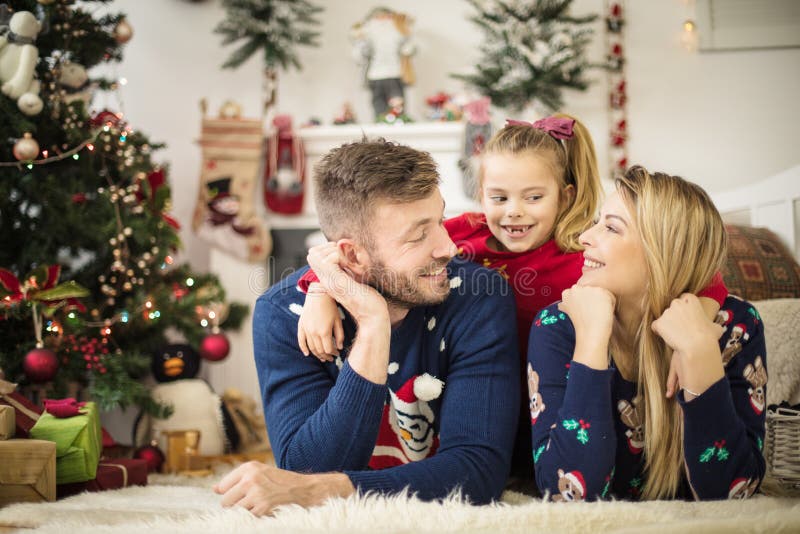 I love you both stock image. Image of lying, home, daughter - 165017371