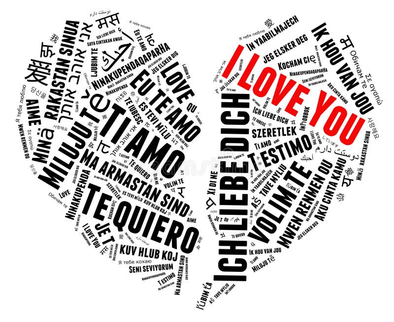 The Word Love Written In Different Languages