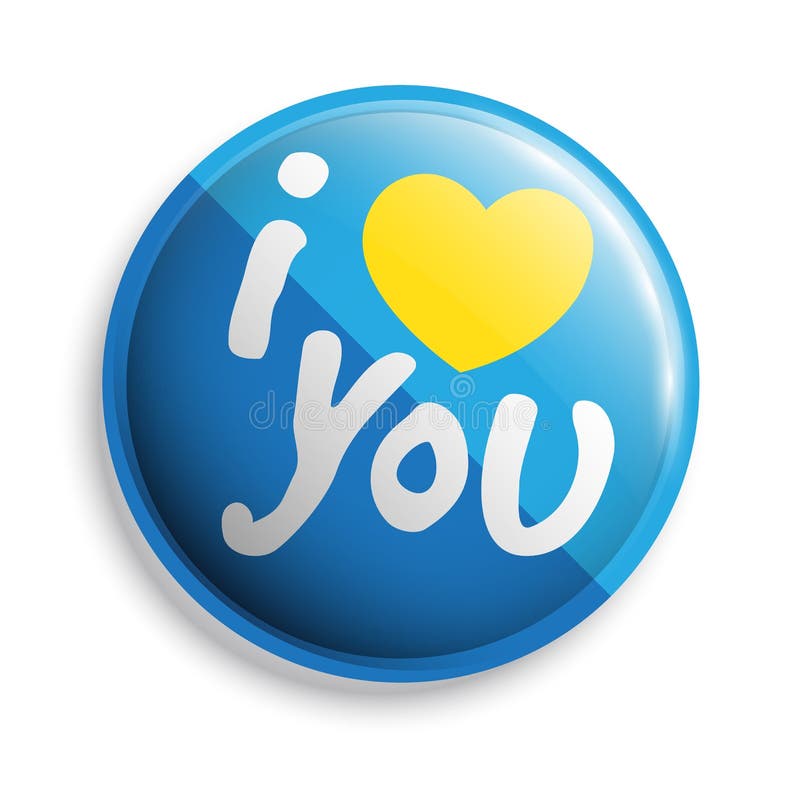 I love you button. stock vector. Illustration of passion - 46586663