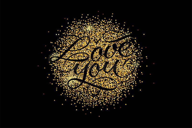I Love You - Decorative Vector Lettering for Postcards and Posters ...