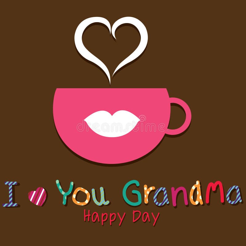 I Love You Grandma Stock Vector Illustration Of Happy 33217873