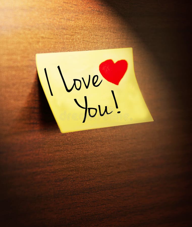I love you handwritten stock image. Image of notice, post - 81006697