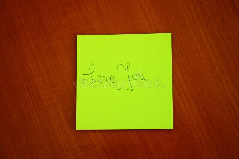 I Love You Message on the Table Stock Image - Image of colors, writing ...