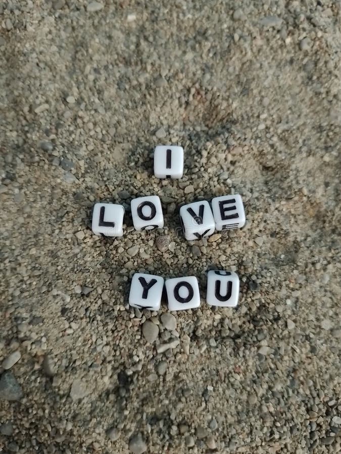 I Love You Message Written in the Sand at the Beach Stock Photo - Image ...