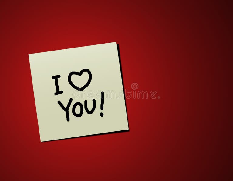 I Love You Post Note Stock Illustrations – 135 I Love You Post Note ...